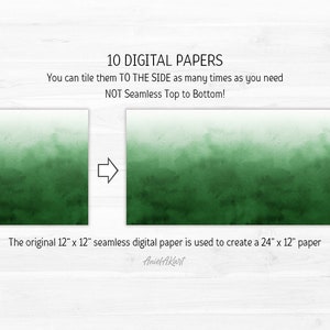 Green Ombre Watercolor Background Green Digital Paper Pack Green Hues ...