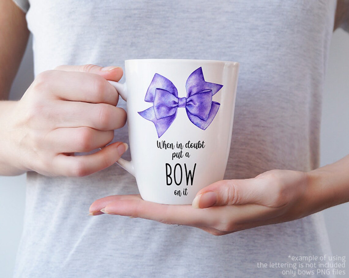 Watercolor Bow Clipart Hand Painted Multicolor Bows Colorful | Etsy