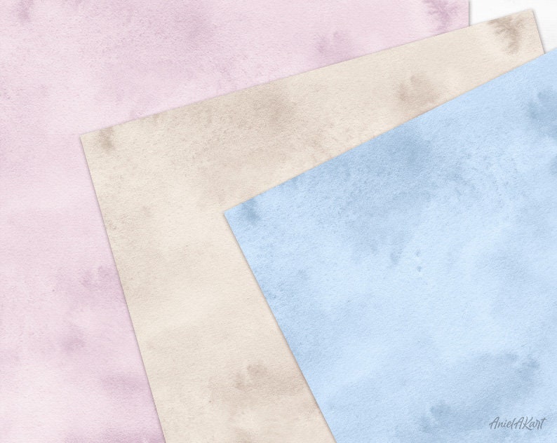 Neutral Watercolor Digital Paper Pack Pastel Bohemian Hues Seamless ...