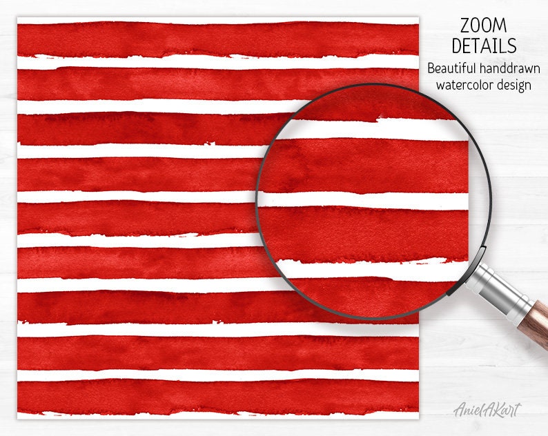 Scarlet Red Seamless Pattern Watercolor Polka Dot Digital - Etsy