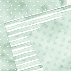 Sage Green Seamless Pattern Watercolor Polka Dot Digital Paper Pack ...