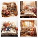 Fall Cottage Digital Paper Pack Watercolor Printable Scrapbooking Paper ...