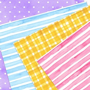 Easter Digital Paper Pack Watercolor Polka Dot Seamless Pattern ...