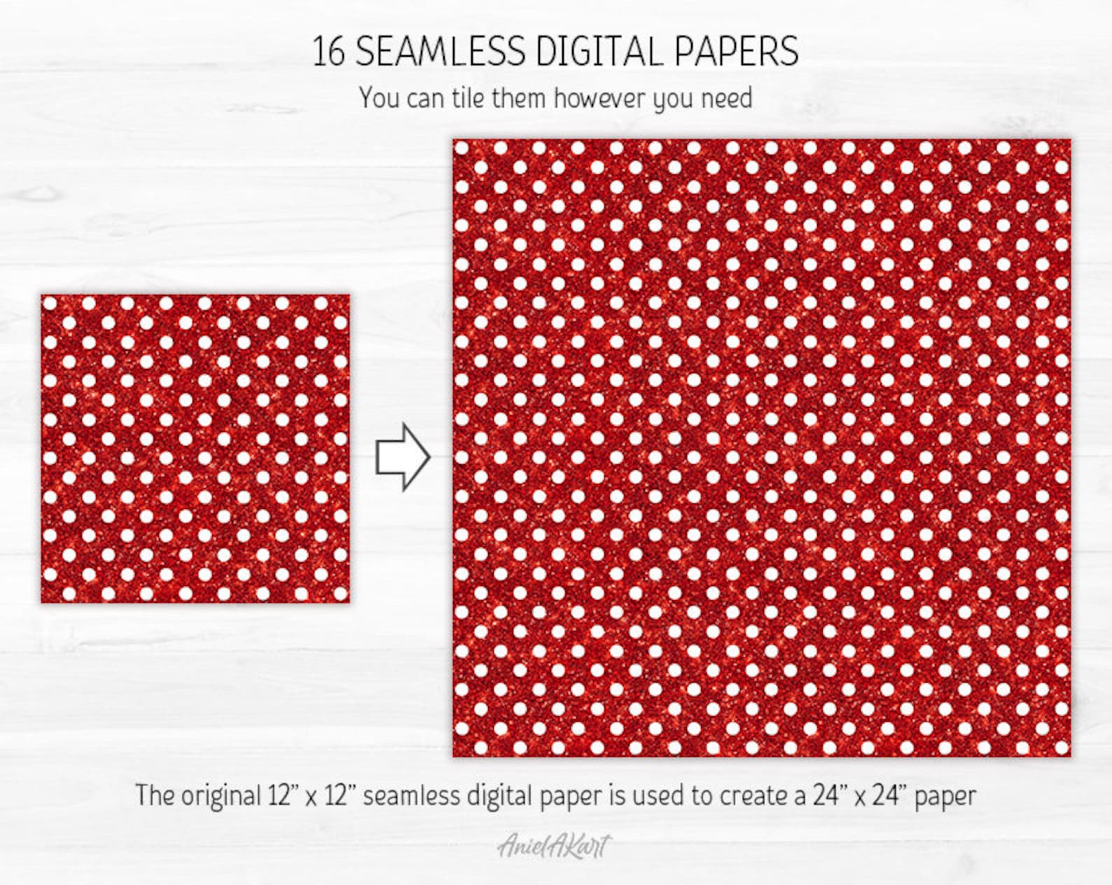 Christmas Glitter Digital Paper Pack Polka Dot Seamless - Etsy