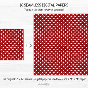 Christmas Glitter Digital Paper Pack Polka Dot Seamless Pattern ...