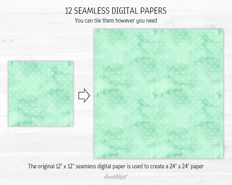 Pastel Polka Dot Watercolor Digital Paper Pack Pastel Rainbow Hues ...