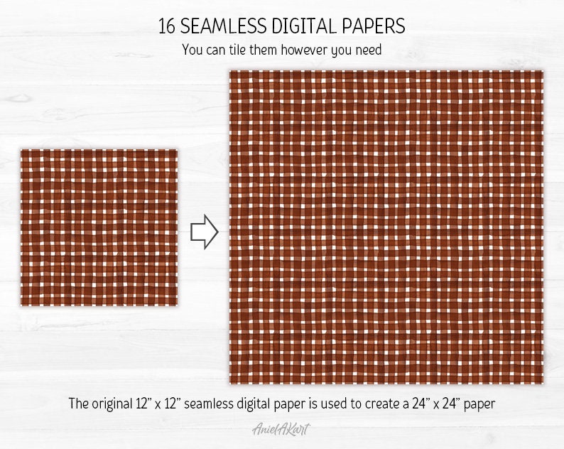 Watercolor Autumn Digital Paper Pack Cozy Fall Seamless Pattern Polka ...