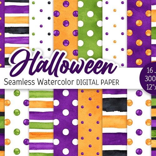 Polka Dot Watercolor Digital Paper Hand Painted Pattern - Etsy