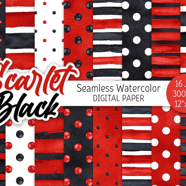 Red Black Dots - Etsy