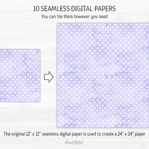 Lavender Purple Geometric Pattern Watercolor Seamless Digital Paper ...