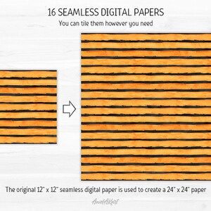 Orange Black Digital Paper Pack Watercolor Polka Dot Seamless Pattern ...