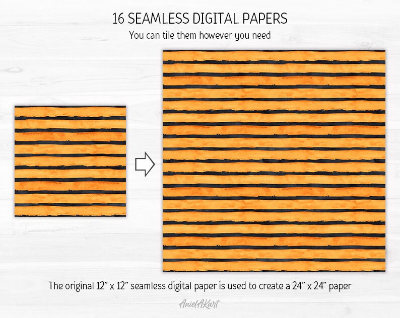 Orange Black Digital Paper Pack Watercolor Polka Dot Seamless - Etsy