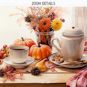 Fall Cottage Digital Paper Pack Watercolor Printable Scrapbooking Paper ...