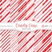 Candy Cane Stripes Digital Paper Pack Watercolor Peppermint Seamless ...