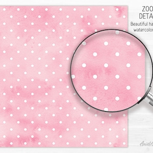 Pastel Polka Dot Watercolor Digital Paper Pack Pastel Rainbow Hues ...