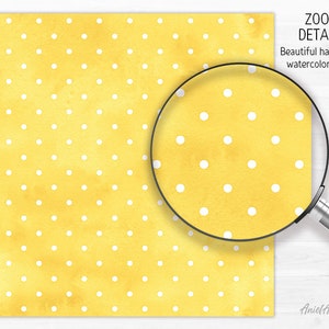 Yellow Orange Polka Dot Watercolor Background Ombre Digital Paper Pack ...