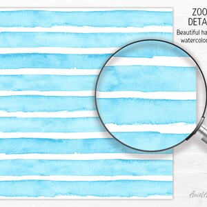 Pastel Blue Seamless Pattern Watercolor Polka Dot Digital Paper Pack ...