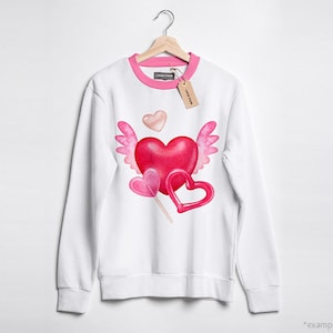 Watercolor Valentine's Day Clipart Valentine PNG Red Love Clipart ...