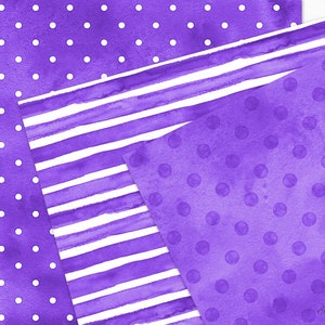 Amethyst Purple Seamless Pattern Watercolor Polka Dot Digital Paper ...