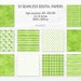 Green Seamless Pattern Watercolor Polka Dot Digital Paper Pack - Etsy
