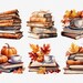 Watercolor Fall Reading Clipart Pack Watercolor Autumn Book PNG Bundle ...