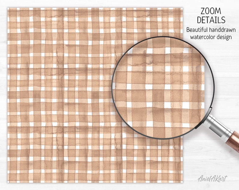 Watercolor Earth Tones Digital Paper Pack Neutral Boho Seamless Pattern ...
