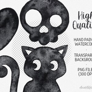 Cute Halloween Clipart Halloween Watercolor Clipart Ghost Decor ...