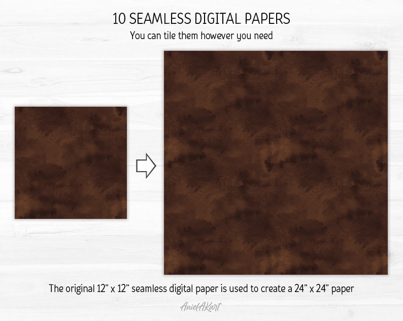 Brown Watercolor Background Brown Ombre Digital Paper Pack Seamless ...