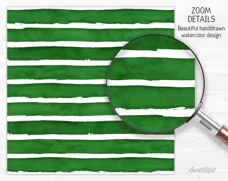 Green Seamless Pattern Watercolor Polka Dot Digital Paper Pack | Etsy