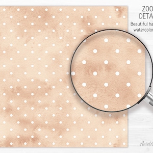 Watercolor Earth Tones Digital Paper Pack Neutral Boho Seamless Pattern ...