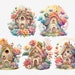 Fairy House Clipart Watercolor Flower Fairy House PNG - Etsy