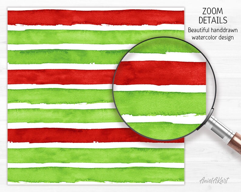 Christmas Digital Paper Pack Watercolor Polka Dot Seamless Pattern ...