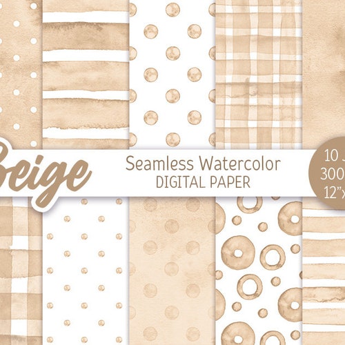 Melon Pink Seamless Pattern Watercolor Polka Dot Digital Paper - Etsy