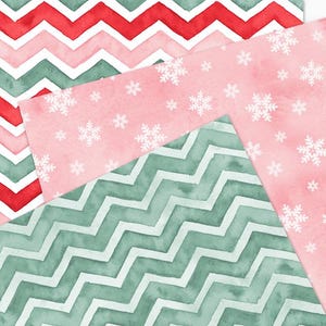 Christmas Seamless Pattern Watercolor Digital Paper Pack Polka Dot ...