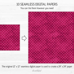 Pink Polka Dot Watercolor Digital Paper Pack Baby Girl Background Blush ...