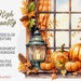Watercolor Fall Window Clipart Cozy Autumn PNG Graphics Autumn Leaves ...