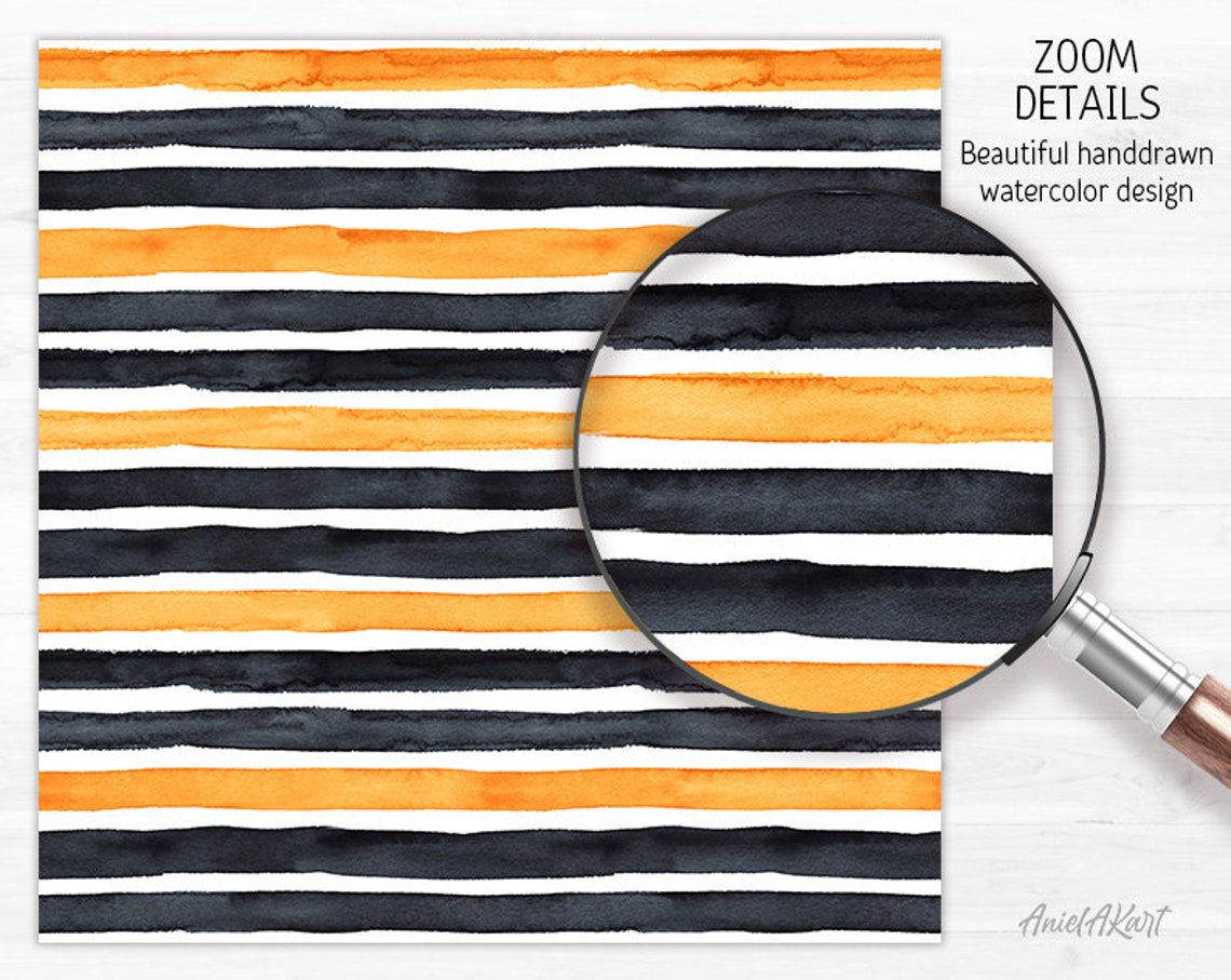 Orange Black Digital Paper Pack Watercolor Polka Dot Seamless - Etsy