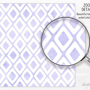 Lavender Purple Geometric Pattern Watercolor Seamless Digital Paper ...