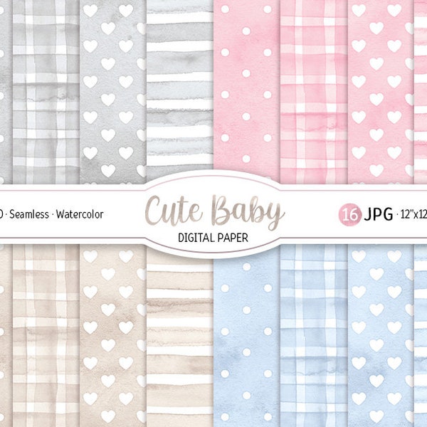 Baby Digital Paper - Etsy