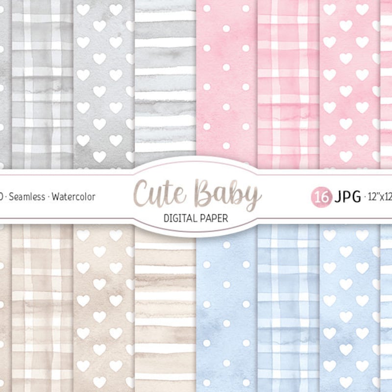 Baby Digital Paper - Etsy