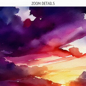 Watercolor Sunset Sky Digital Paper Pack Beach Sunset Printable ...