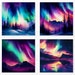 Northern Lights Digital Paper Pack Watercolor Aurora Borealis Printable ...