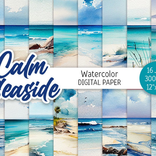 Watercolor Wave - Etsy