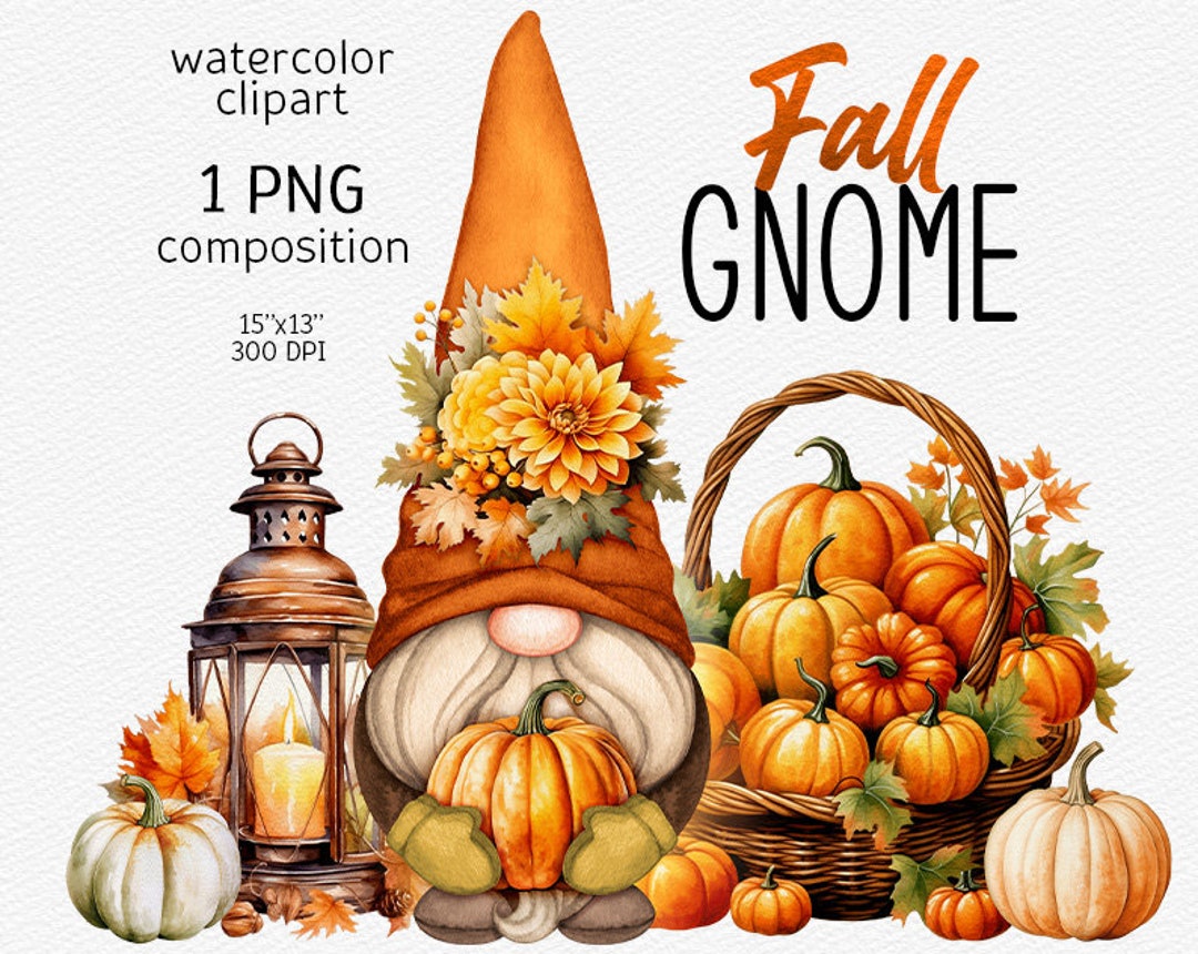 Fall Gnome PNG Sublimation Design Thanksgiving Gnome Autumn Gnome ...