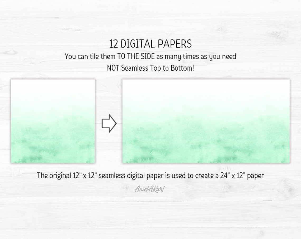 Pastel Ombre Watercolor Background Pastel Digital Paper Pack Rainbow ...