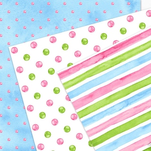 Easter Digital Paper Pack Watercolor Polka Dot Seamless Pattern ...