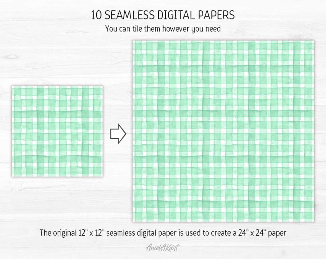 Mint Green Seamless Pattern Watercolor Polka Dot Digital Paper | Etsy