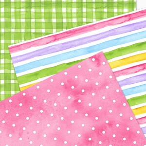 Easter Digital Paper Pack Watercolor Polka Dot Seamless Pattern ...