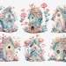 Pastel Fairy House Clipart Watercolor Flower Fairy House PNG ...