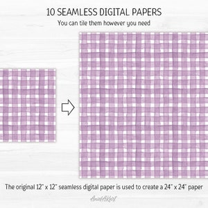 Lilac Purple Seamless Pattern Watercolor Polka Dot Digital Paper Pack ...